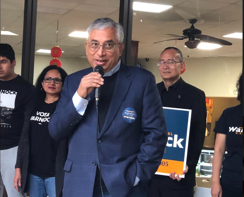 AAPI political heavyweights, celebrities make final pitch for Warnock in little-known Chinatown ...