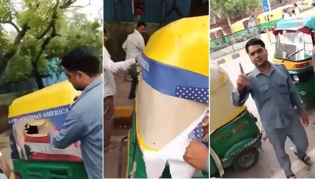 Delhi Auto Drivers Tear Down Trump Posters After Deaths of Indian ...